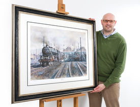 Railway and landscape paintings by Artist James Green