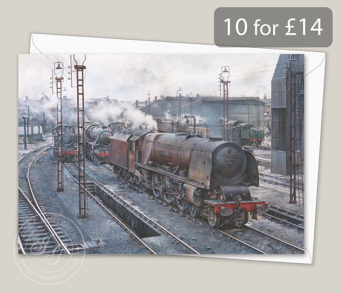 Sir Nigel Gresley Greeting Card – Artist James Green