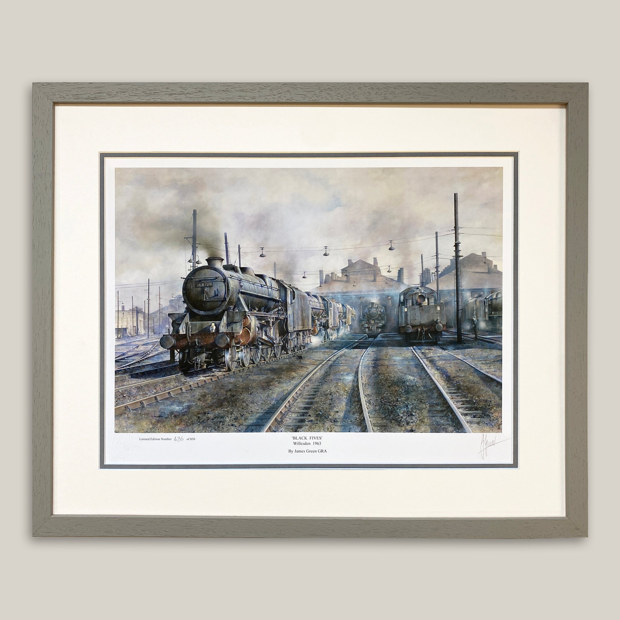 Black 5 Steam Train Painting - Limited Edition Print by James Green ...