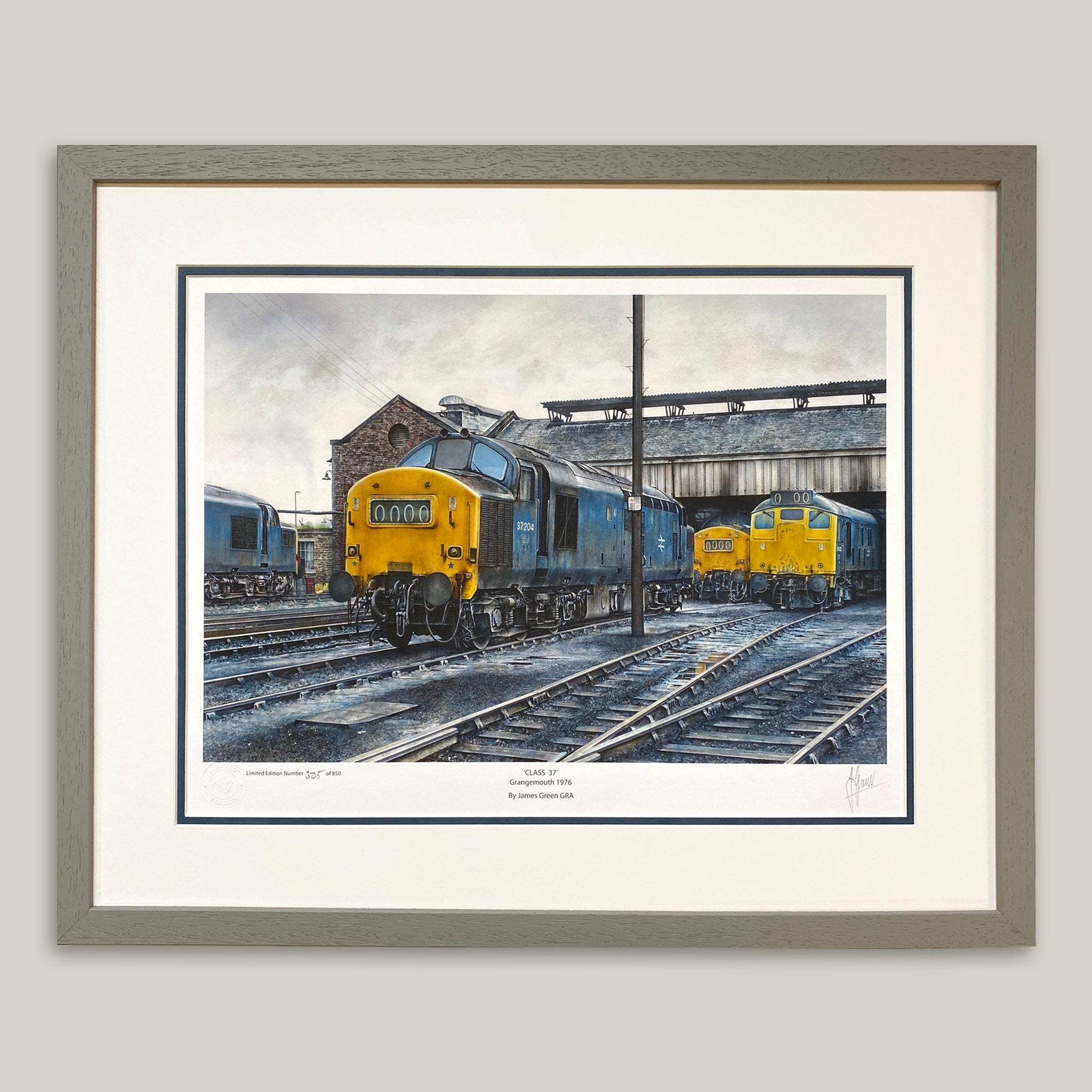 BR Blue Class 37 Diesel locomotive Fine Art Limited Edition Prints ...