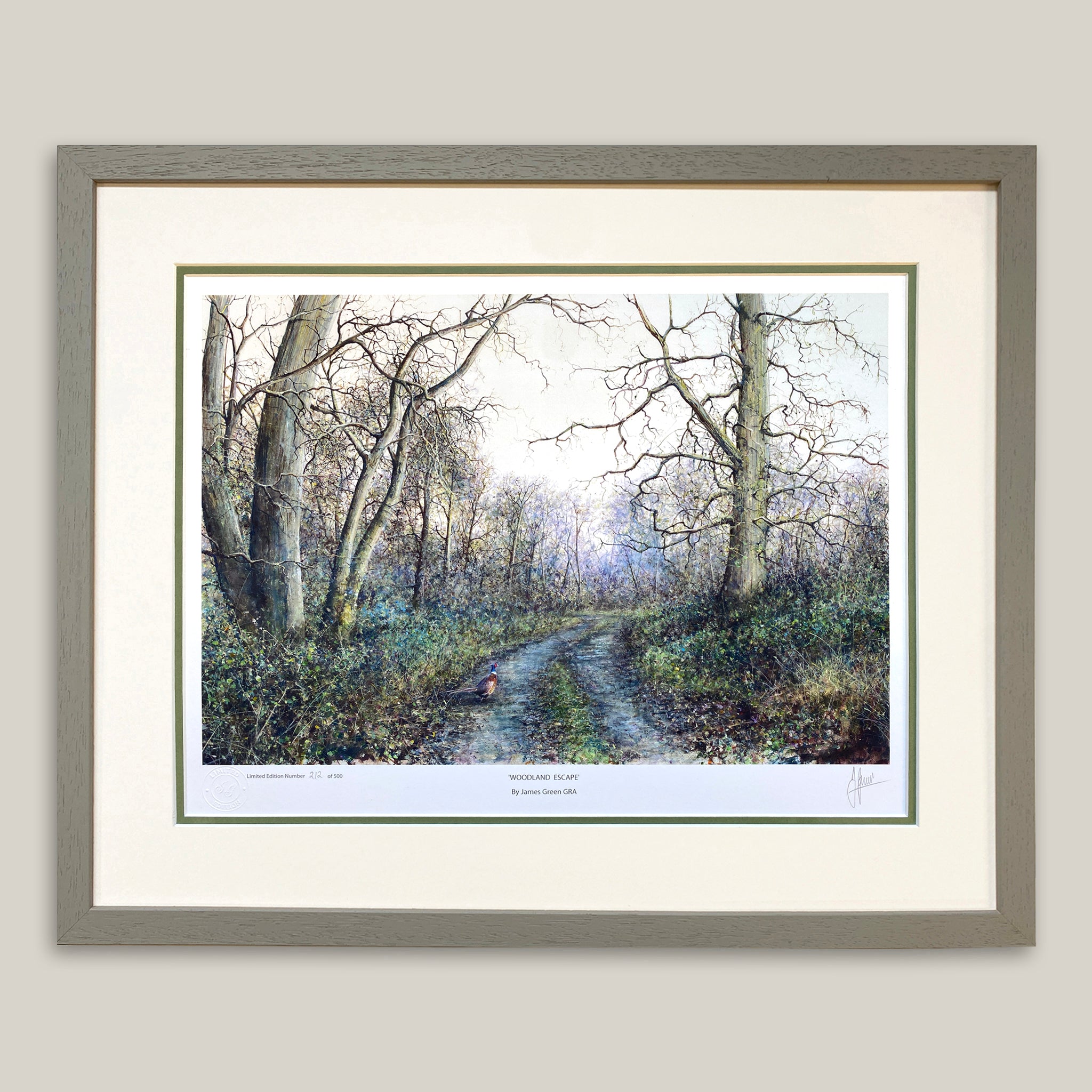 Woodland Escape Limited Edition Print – Artist James Green